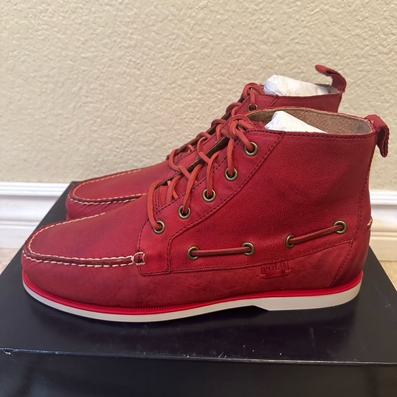 Polo Ralph Lauren | Shoes | Polo Ralph Lauren Mens Barrott Leather Red ...
